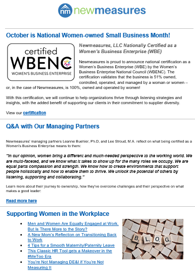 Newsletter Subscriptions | Newmeasures LLC